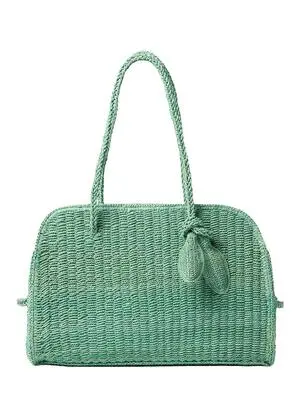 Jacquemus Raffia Turismo Bag - Turquoise