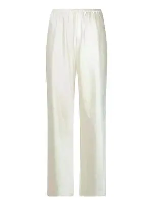 Almada Label Bias Trousers - White