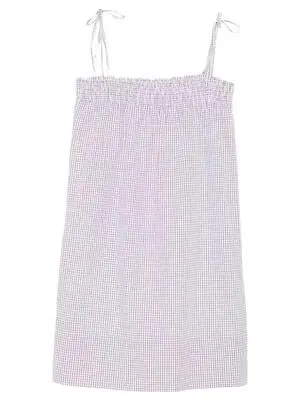 A.p.c. Checked Mini Dress - White