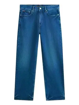 Tommy Hilfiger Logo-patch Straight-leg Jeans - Blue