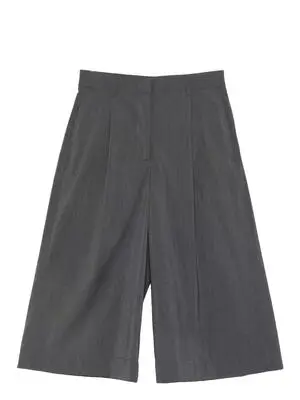Herno Pleated Wide-leg Shorts - Grey
