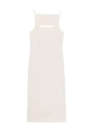Patrizia Pepe Sleeveless Midi Dress - Neutrals
