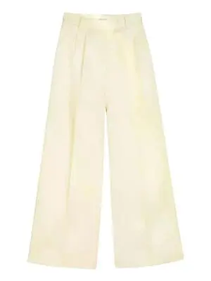 VORANIDA Pleated Wide-Leg Trousers Neutrals