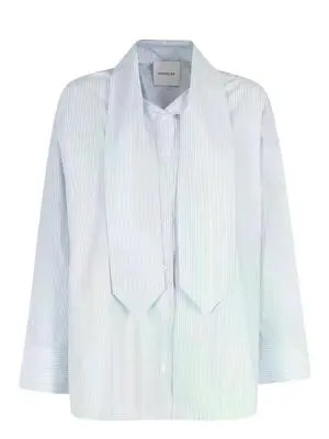 HERSKIND Striped Tie-detail Shirt - Blue