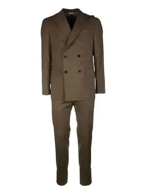Boglioli Double-breasted Wool Suit - Brown