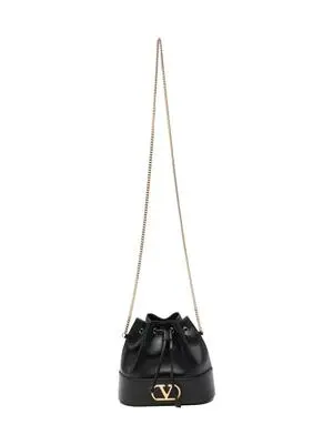 Valentino Garavani Mini Vlogo Signature Bucket Bag - Black
