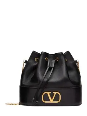 Valentino Garavani Mini Vlogo Signature Bucket Bag - Black
