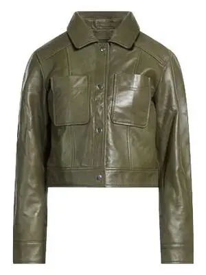 Bolongaro Trevor Military Sheepskin Jacket - Green