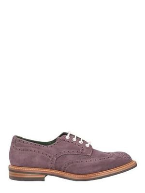 TRICKER'S TRICKER'S Brogue Lace-Up Shoes In Suede Plum