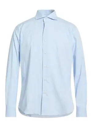 UNGARO Man Shirt Sky Blue Size 17 Cotton