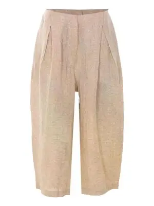 MAURIZIO PECORARO Pleated Elasticated-waist Trousers - Neutrals