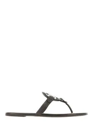 Tory Burch Miller Logo-plaque Sandals - Brown