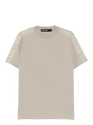Karl Lagerfeld Logo-jacquard T-shirt - Grey