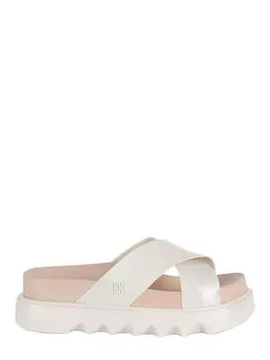 Melissa Crossover-Strap Platform Sandals Neutrals