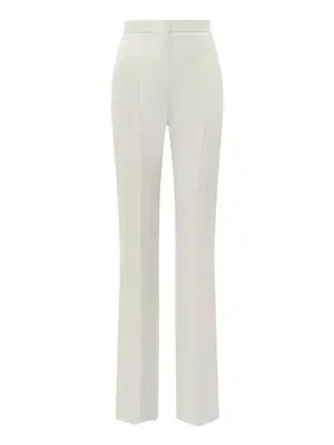 Max Mara Satin-stripe Pressed-crease Trousers - Neutrals