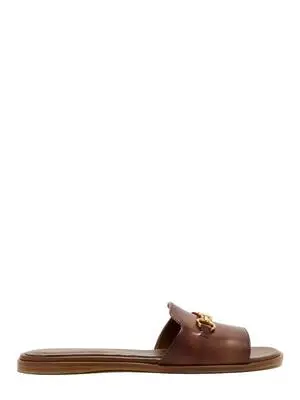 MAGNANNI Horsebit Leather Flat Sandals