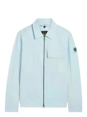 Belstaff Logo-patch Zip-up Jacket - Blue