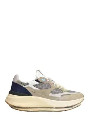 D.a.t.e. Fuga 20 Panelled Lace-up Sneakers - Neutrals