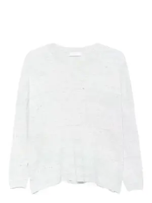 Fedeli Marl-effect Crew-neck Sweater - Blue