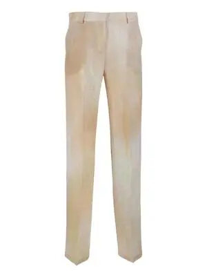 Ermanno Scervino Logo-embroidered Trousers - Neutrals