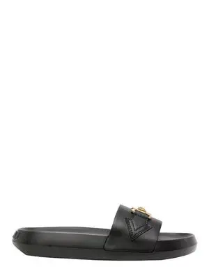 Versace Medusa Plaque Slides - Black
