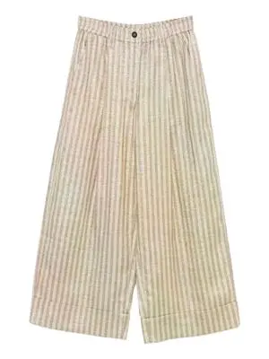 BRUNELLO CUCINELLI Metallic-Effect Striped Trousers