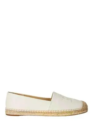 Ralph Lauren Cameryn Leather Espadrilles - Neutrals