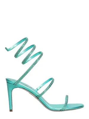 Rene Caovilla Cleo Crystal-Embellished Sandals Blue