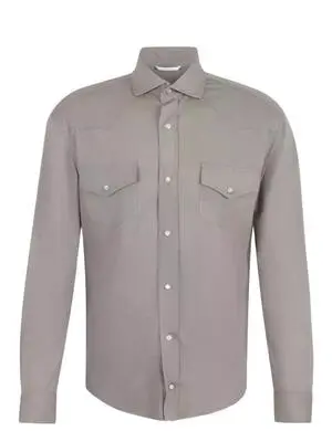 Marco Pescarolo Western-style Jersey Shirt - Grey