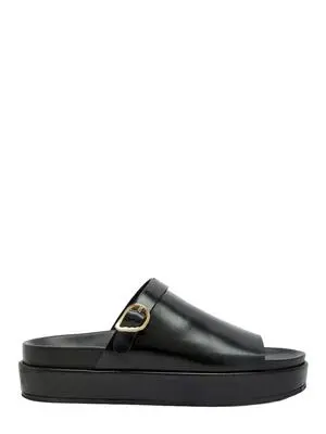 ANCIENT GREEK SANDALS Arachova Buckle-strap Platform Sandals - Black