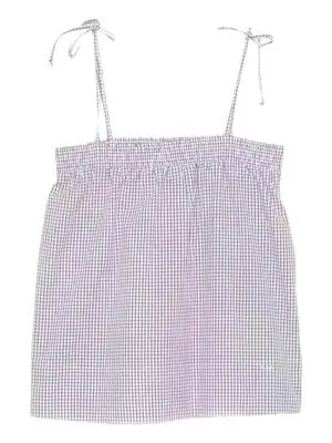 A.p.c. Checked Top - White