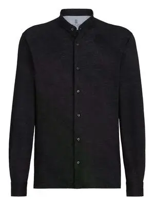 Brunello Cucinelli Mandarin-collar Shirt - Grey