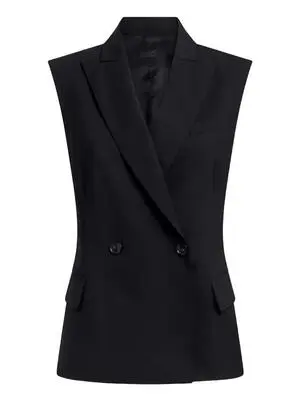PT TORINO Monica Double-breasted Waistcoat - Black