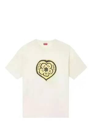 Kenzo Boke Heart Flower-print T-shirt - Neutrals