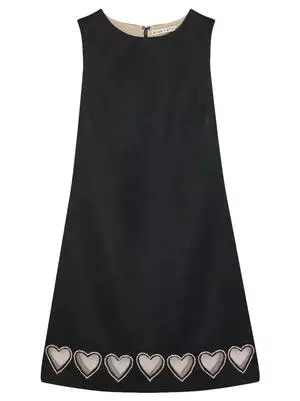 Alice + Olivia Crystal-embellished Heart-cut-out A-line Dress - Black