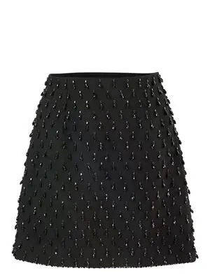 Carolina Herrera A-line Skirt With Bead Embellishment - Black