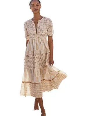 RO'S GARDEN Daphne Midi Dress - Beige