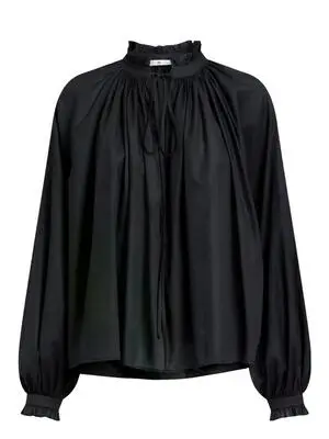 PT TORINO Claudia Ruffled Tie-Fastening Blouse