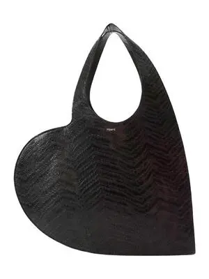 Coperni Heart Woven Tote - Brown