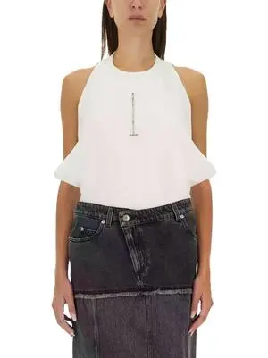 ALEXANDER MCQUEEN T-Bar Ribbed Tank Top