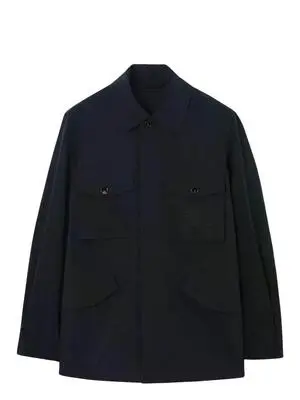 Burberry Equestrian Knight Design Field Jacket - Blue