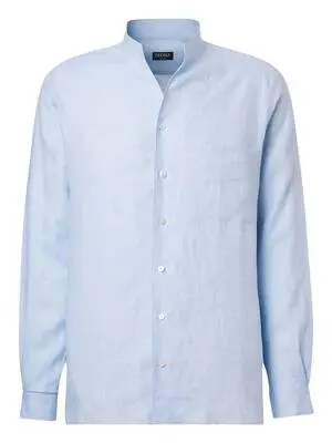 Zegna Linen Chambray Shirt - Blue