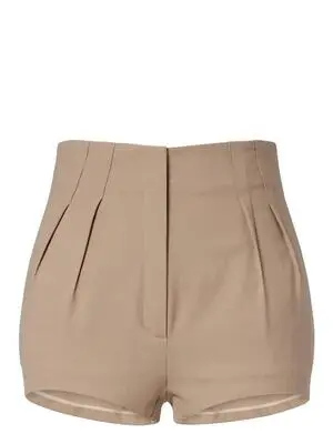 MUGLER Pleated Shorts - Beige