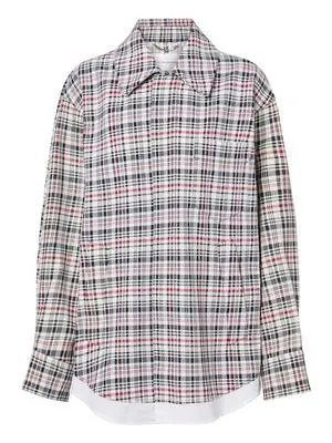 Victoria Beckham Checked Oversized Jacket Multicoloured