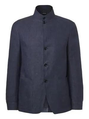 Zegna Il Conte Linen Jacket - Blue