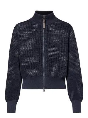 Brunello Cucinelli Cotton-blend Cardigan - Blue