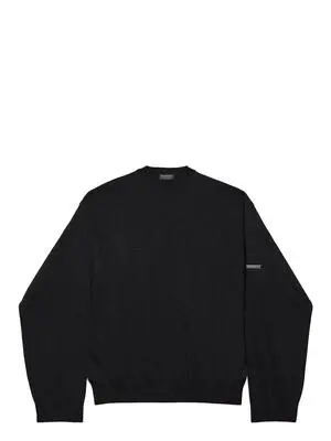 Balenciaga Classic Cashmere Knit Crewneck Sweater - Black