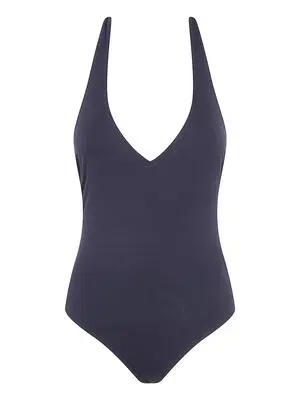LAURA URBINATI Deep Neck Bodysuit - Black