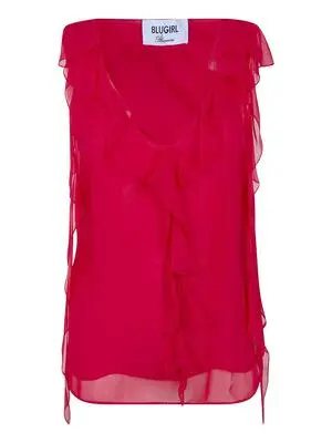 BLUGIRL Georgette Blouse - Red