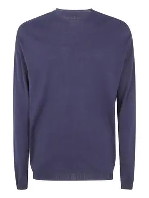MD75 Long Sleeve Cotton Sweater - Blue